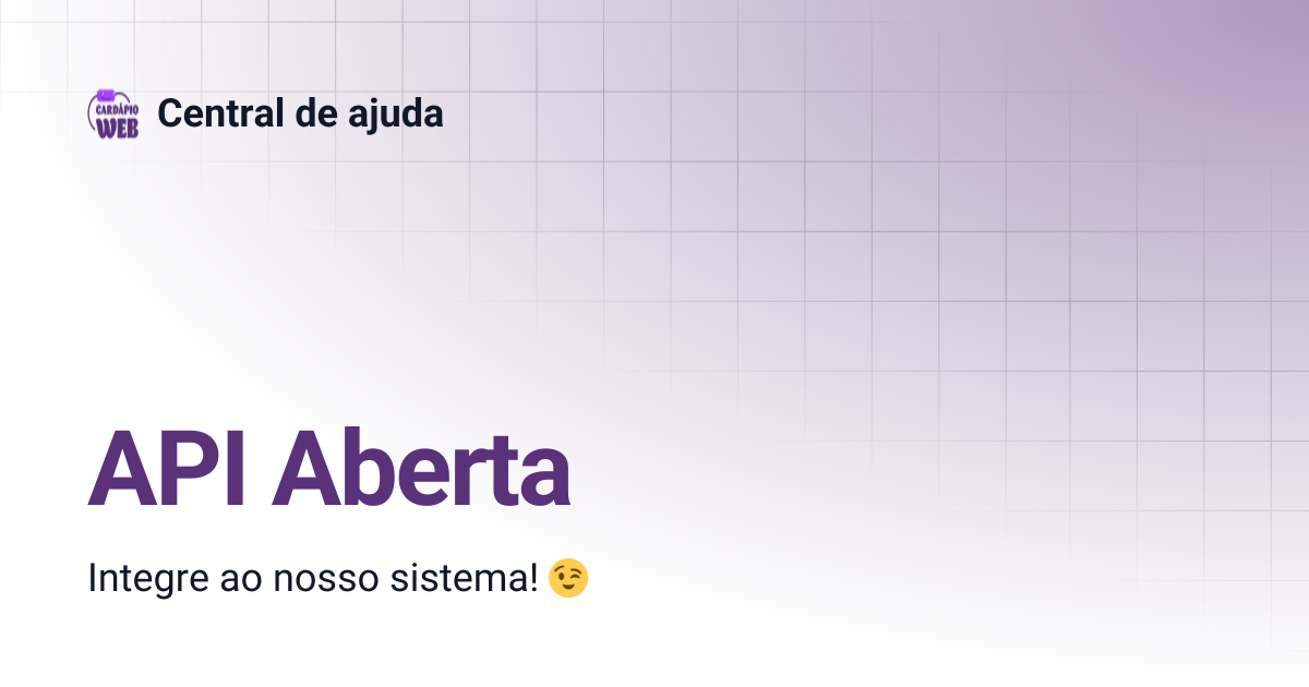 API Aberta | Central de ajuda
